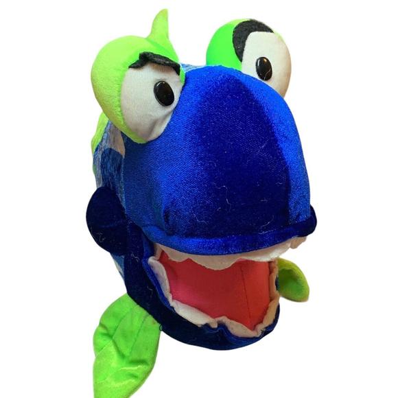 Toys | Ganz Blue Green Plush Stuffed Tropical Fish Toy Big Grouchy Eyes ...